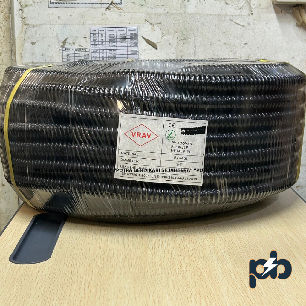 Jual Flexible Metal Conduit 3/4 Inch Per Meter / Flexible Metal Pipe 3/ ...