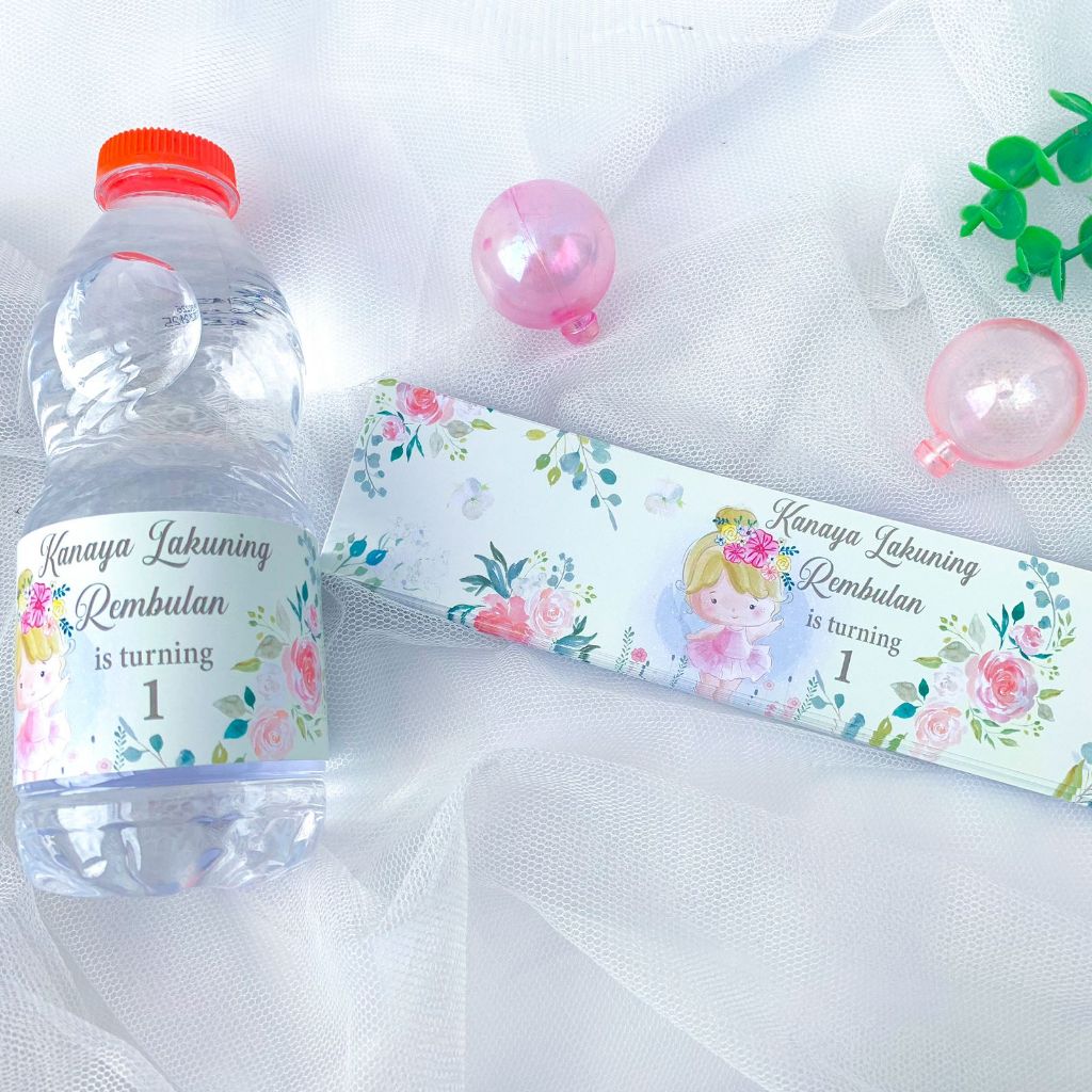 Jual Balerina Cute Princess Label Aqua Botol 330ml / Label Dessert ...