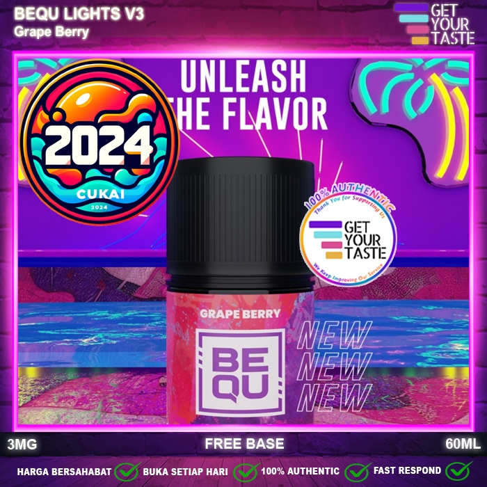 Jual Liquid BEQU Lights V3 Grape Berry 60ML Freebase by Poda E-Liquid ...