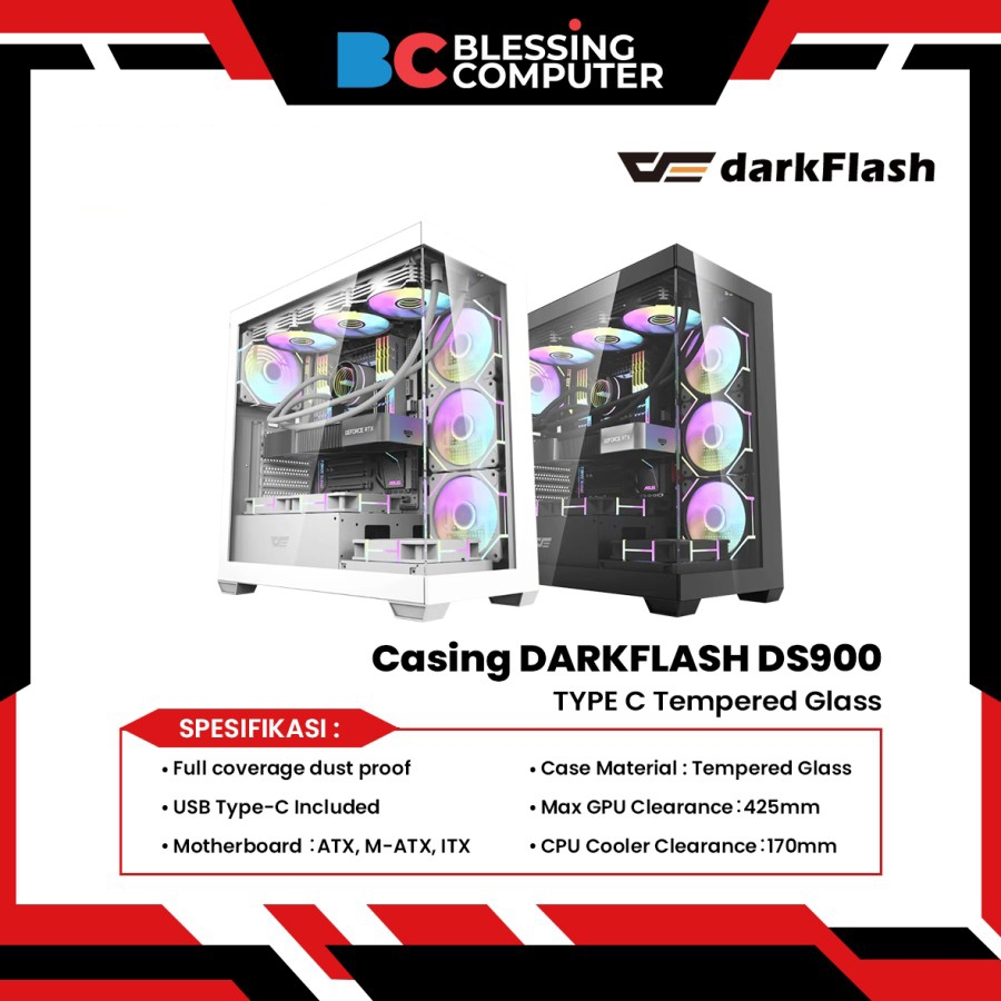 Jual Casing DARKFLASH DS900 TYPE C Tempered Glass - Black | Shopee ...