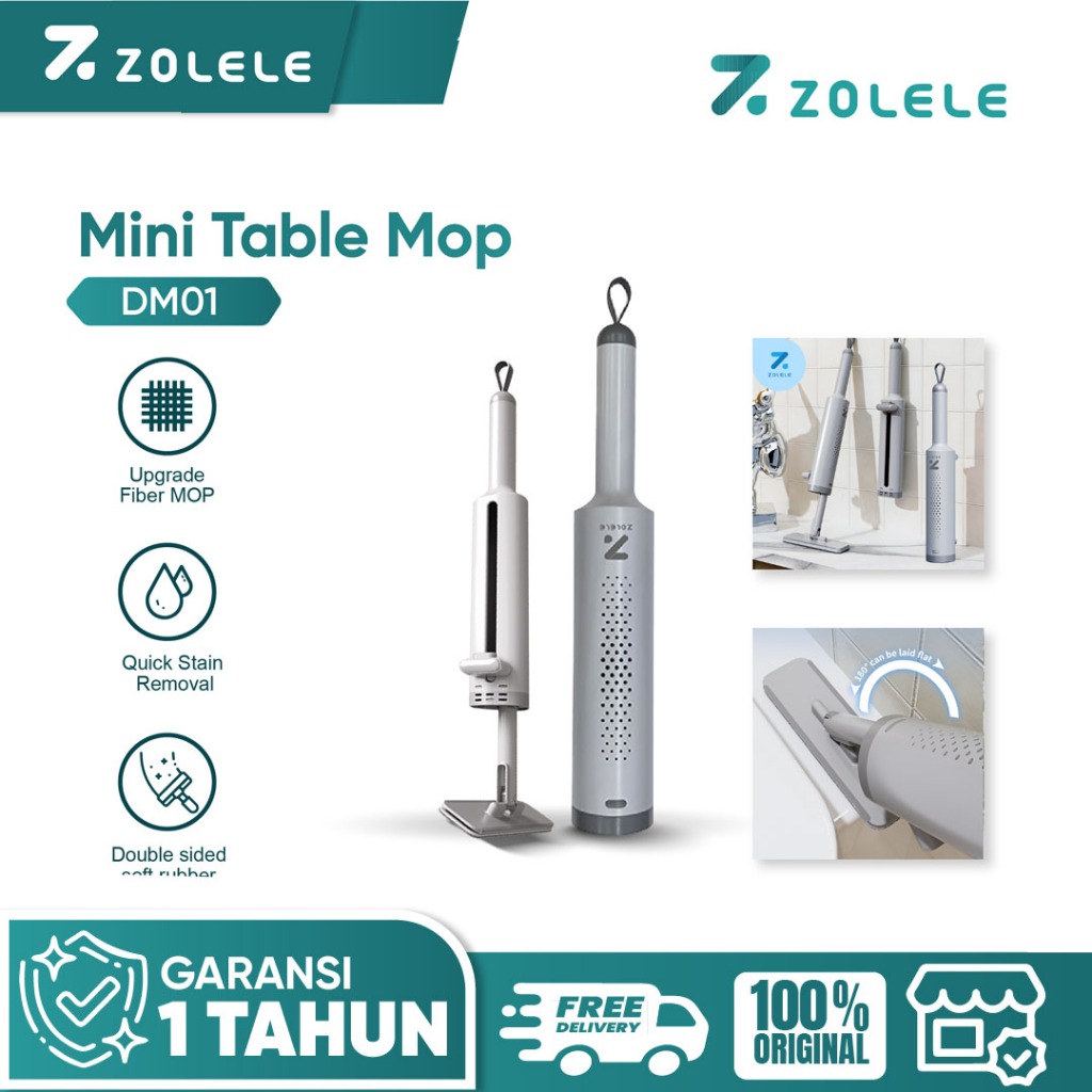 Jual ZOLELE DM01 Pel mini Pel meja dapur dan kamar mandi bebas genggam Pel datar multifungsi ...