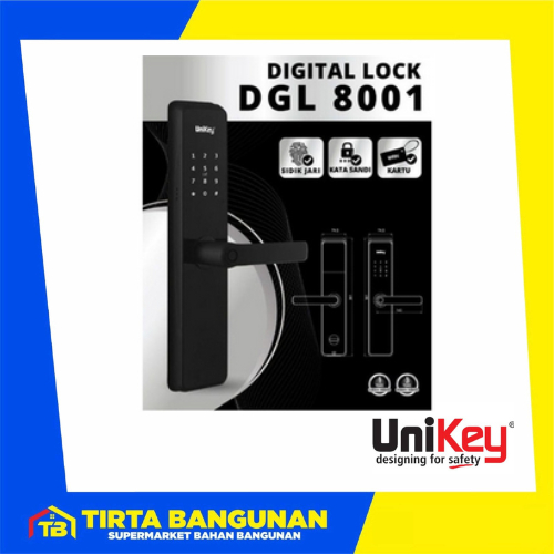 Jual UNIKEY DIGITAL LOCK DGL 8001 BLACK/ GAGANG PINTU DIGITAL LOCK ...