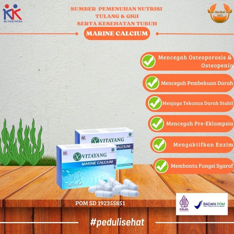 Jual Vitayang Marine Calcium Fish Bone 500mg Memperkuat Tulang Gigi ...