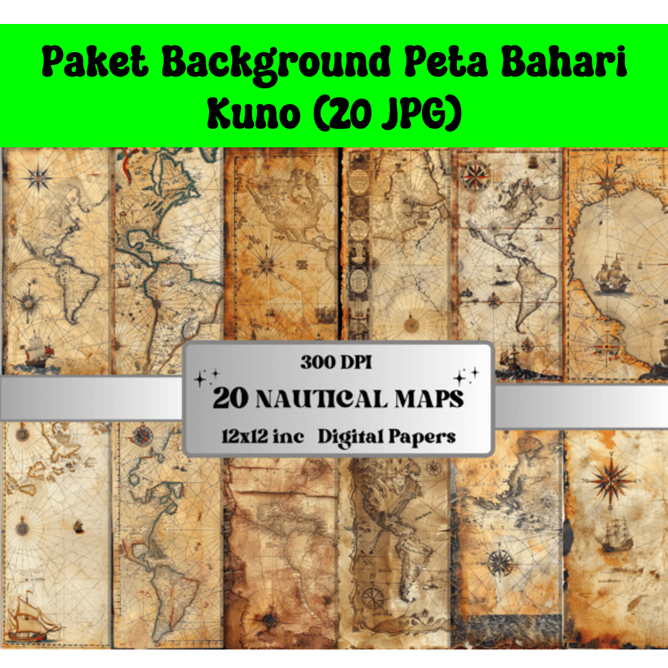 Jual Paket Background Peta Bahari Kuno (20 JPG) | Shopee Indonesia