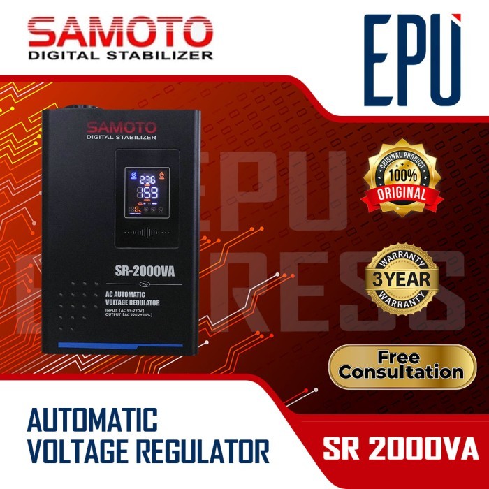 Jual AVR Stabilizer Samoto 2KVA Stabiliser 2000VA Stavol Listrik SMT ...