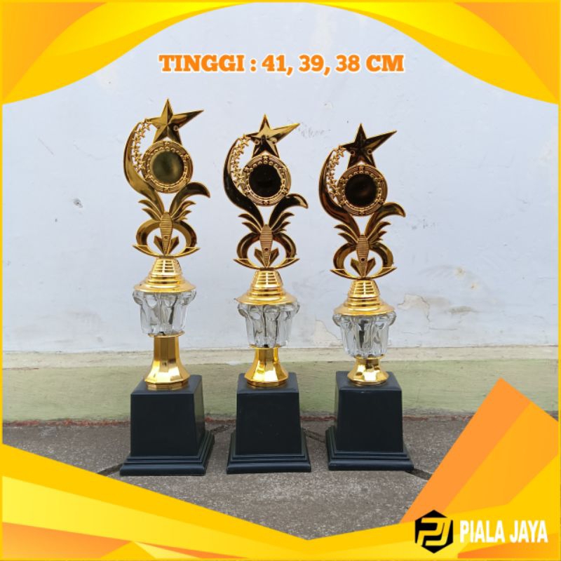 Jual PIALA KACA MURAH SATU SET | PIALA KEJUARAAN UKURAN SEDANG CANTIK ...