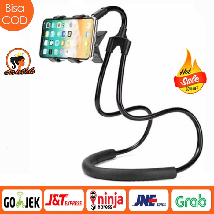 Jual LAZYNECK LEHER DAN PINGGANG / HOLDER HP LAZY HANGING NECK CELL ...