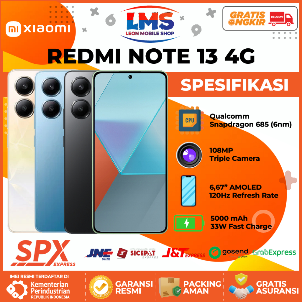 Jual Xiaomi Redmi Note 13 [8GB+128GB] [8GB+256GB] - Garansi Resmi 1 ...