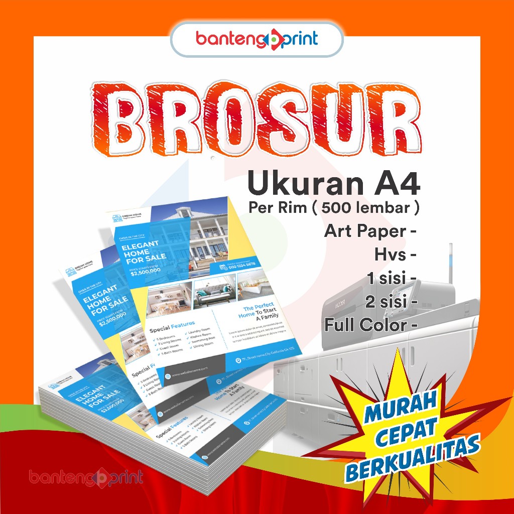 Jual Brosur A4 / Cetak Brosur / Print Brosur Langsung Jadi / Brosur ...