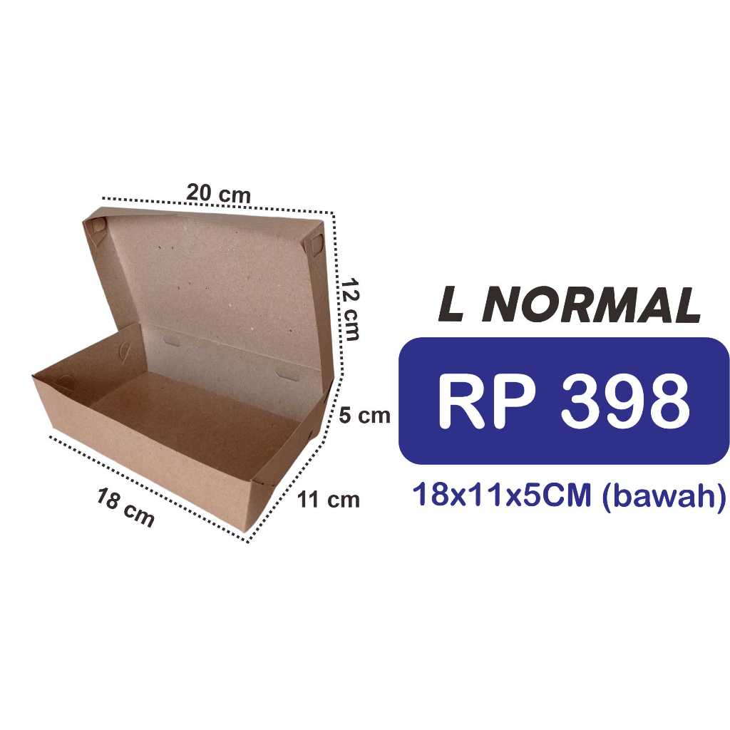 Jual LUNCH BOX PAPER KOTAK BUNGKUS NASI FOOD GRADE KERTAS BAHAN KRAFT ...