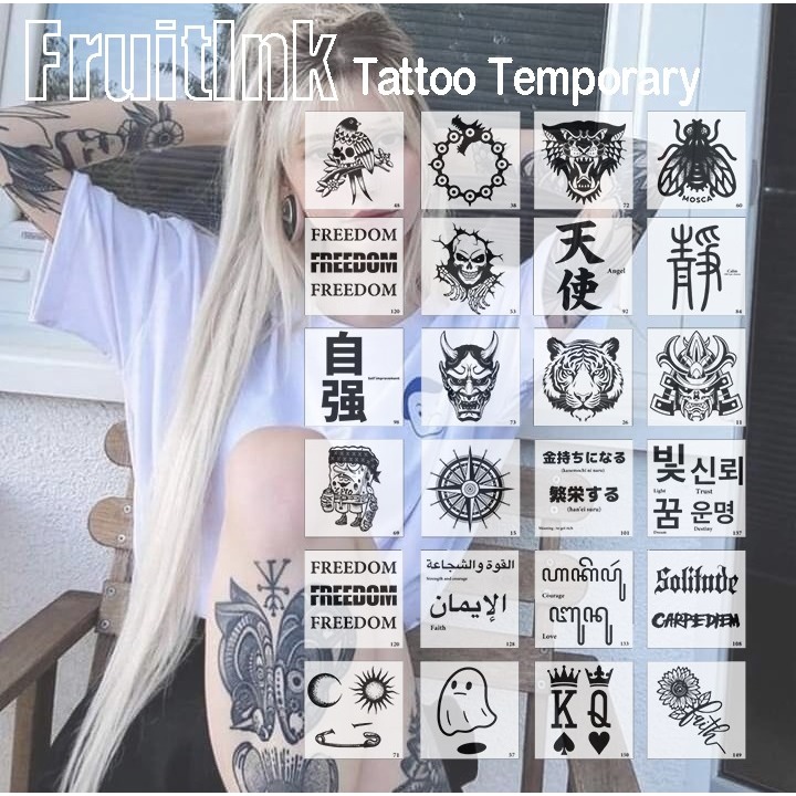 Jual Stiker tato temporer semi permanen fruitink uk 5x5 cm kode 31-60 ...