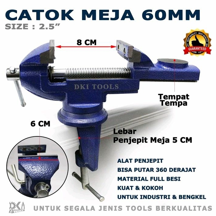 Jual Catok Meja Putar Ragum Tanggem Table Clamp Vise Heavy Duty 60 mm 2 ...