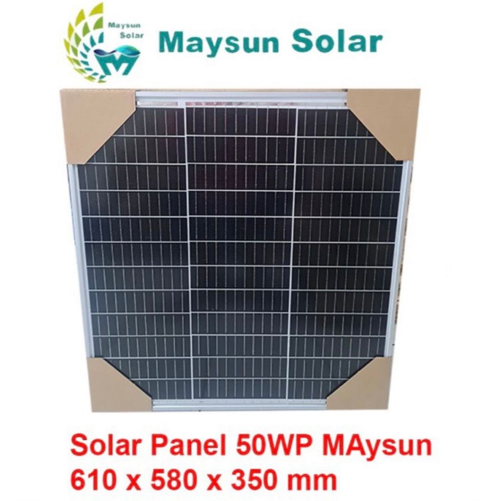 Jual Solar Panel GH SOLAR 50WP POLY Free Packing | Shopee Indonesia