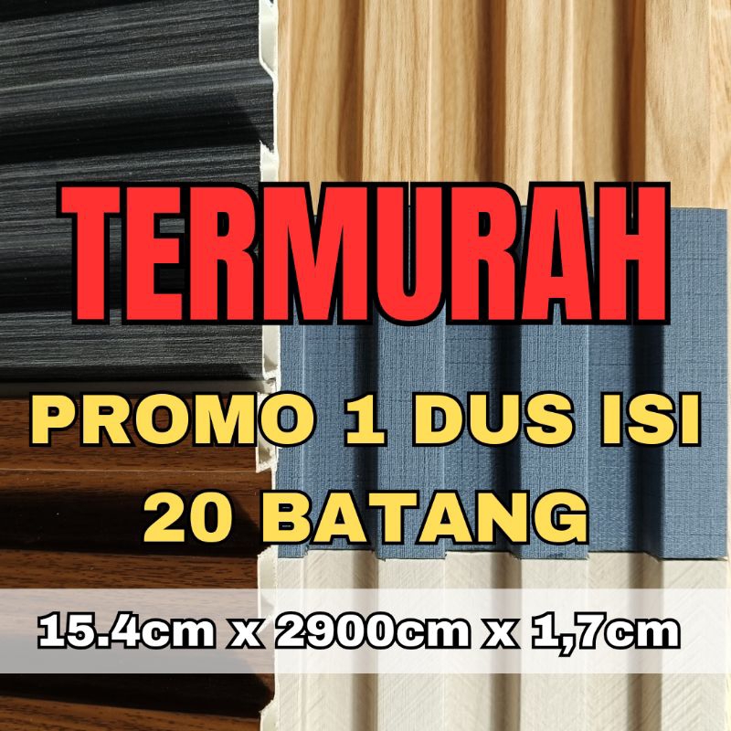 Jual PAKET WPC MURAH ISI 14-20 PCS /WCP WALL PANEL/WPC WOOD PANEL/WPC ...