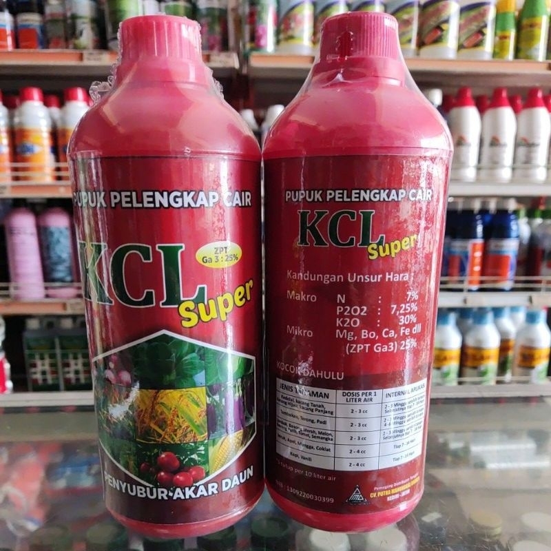 Jual PUPUK PENYUBUR AKAR DAUN KCL SUPER 1 liter - Pupuk pelengkap cair ...