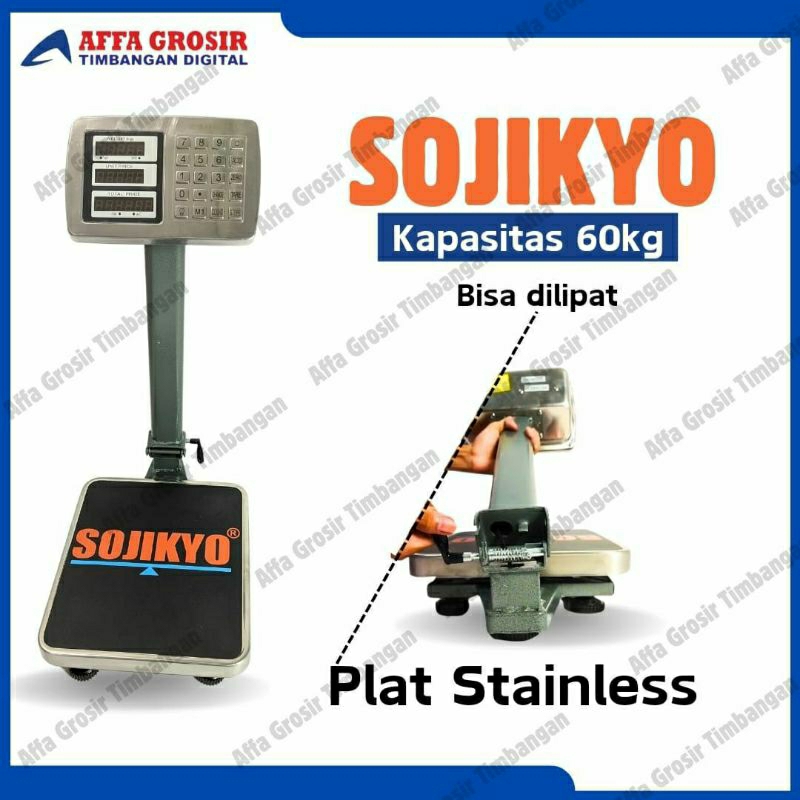 Jual Timbangan Duduk Digital 60kg Sojikyo Timbangan Ekspedisi Meja 60 ...
