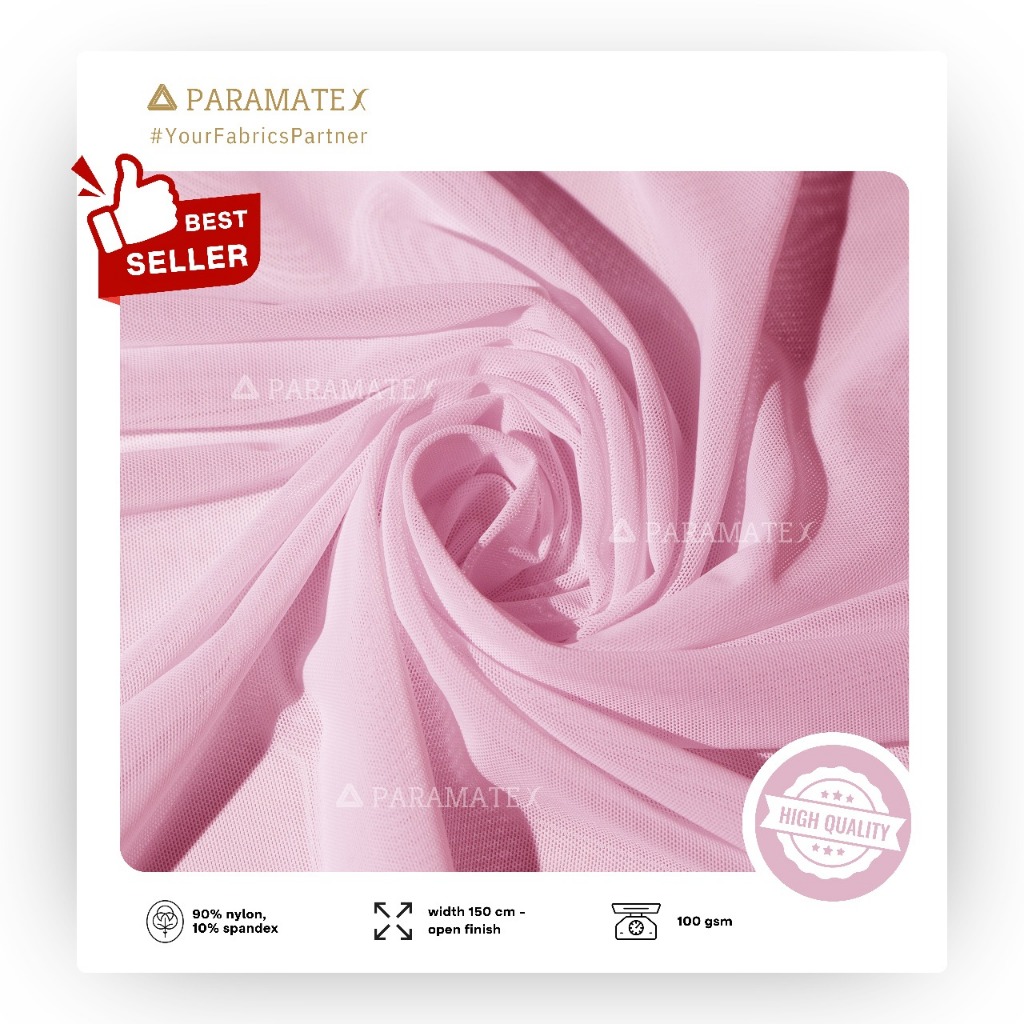 Jual Paramatex Bahan Kain Mesh Powernet Per Yard High Quality Nylon Spandex Bahan Pakaian Renang ...