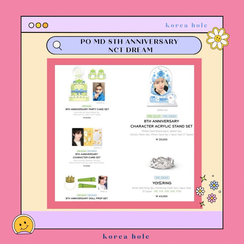 Jual PO NCT DREAM Debut 8th Anniversary OFFICIAL MD | Shopee Indonesia