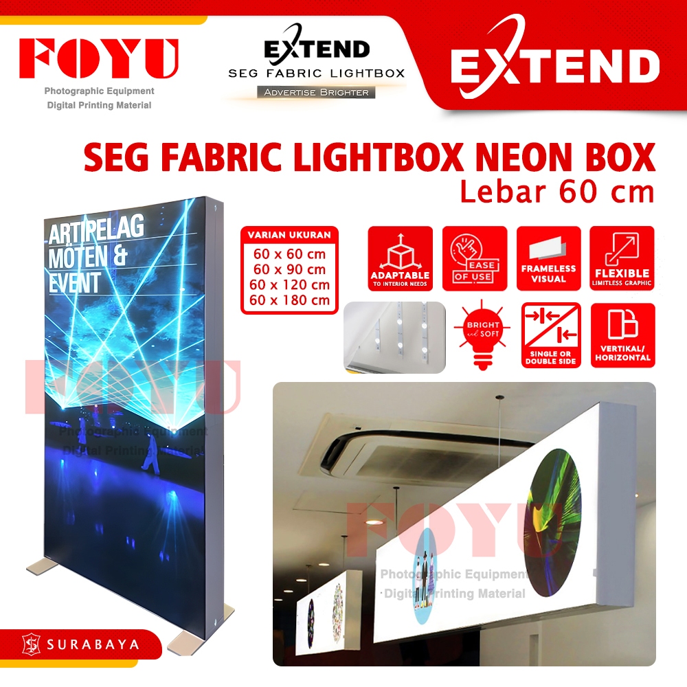 Jual SEG Silicone Edge Graphic Fabric Lightbox Big Signage Aluminum ...