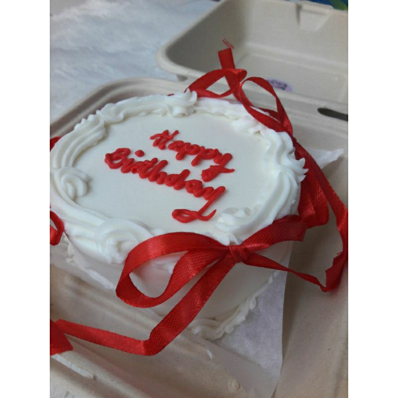 Jual RIBBON CAKE / CAKE AESTHETIC / KOREAN BENTO CAKE /BENTO CAKE /MINI ...