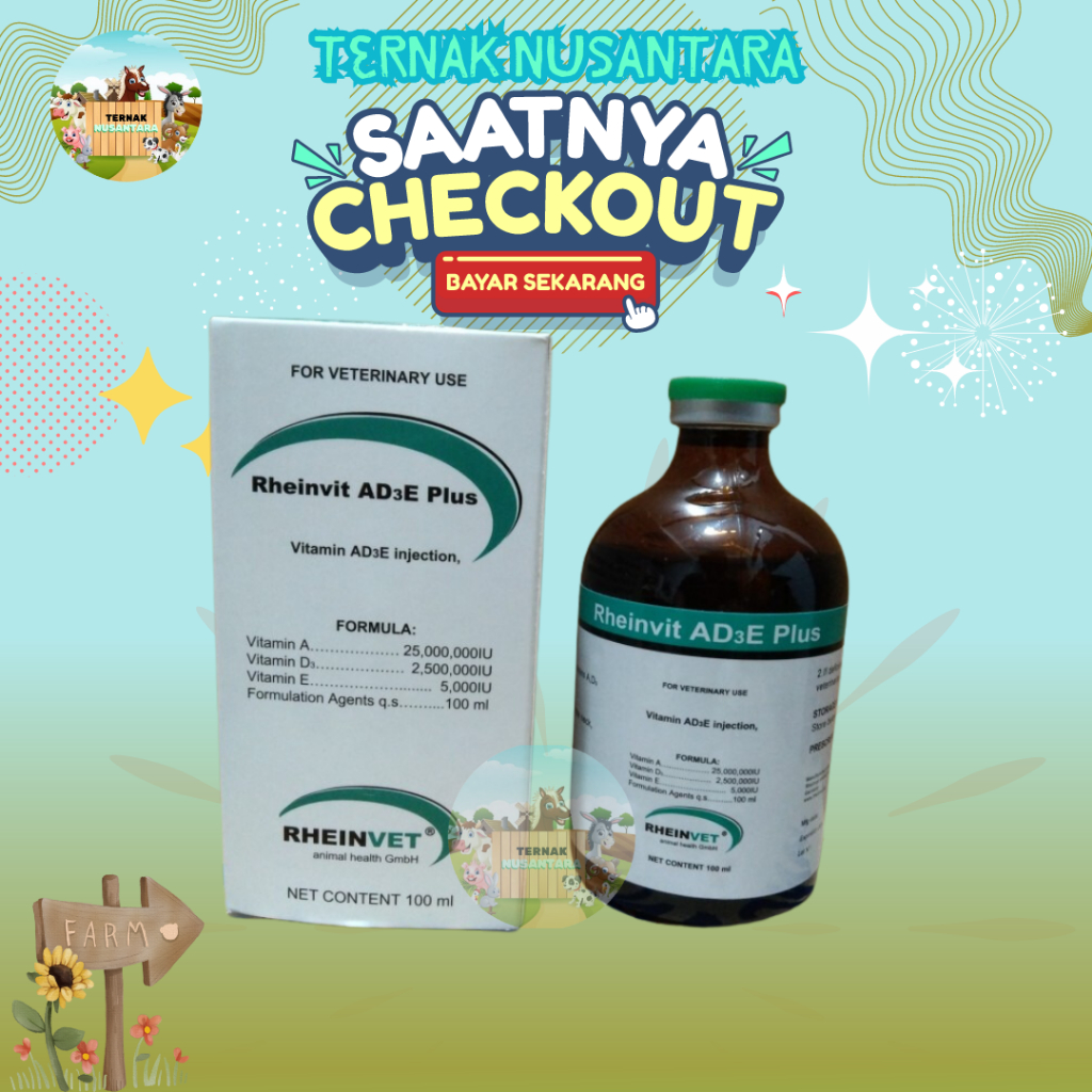 Jual Rheinvit AD3E Plus 100 ml - mirip VITOL - Multivitamin Meningkatkan Produktivitas ...