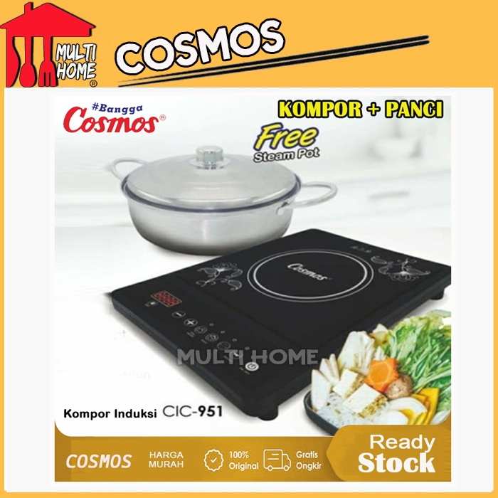 Jual Cosmos Kompor Induksi Listrik 1 Tungku CIC951 / CI-951 Free Panci Steam Pot | Shopee Indonesia