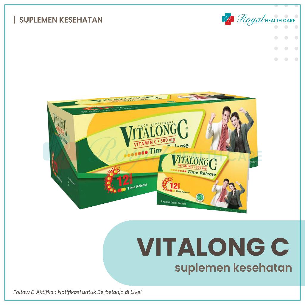 Jual VITALONG C BOX ISI 100, Kapsul Multivitamin C Yang Aman Dilambung ...