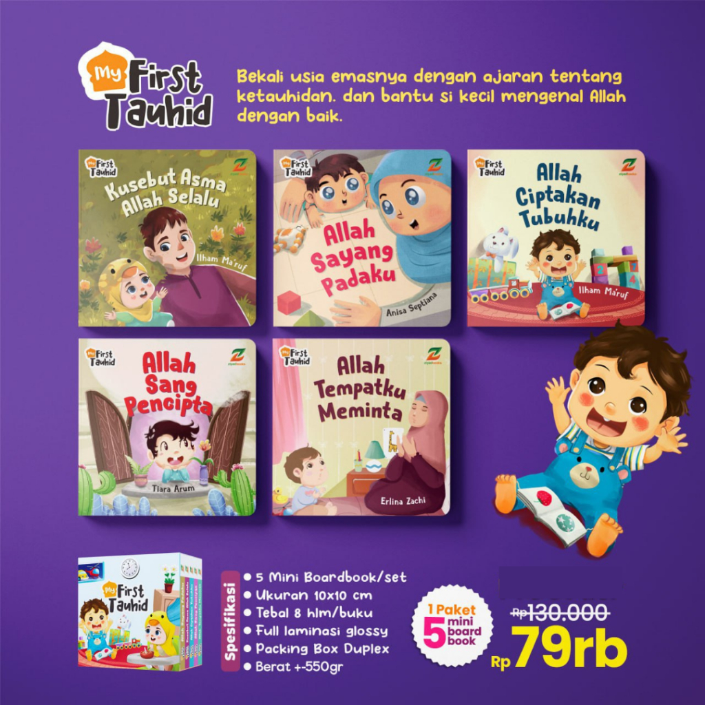 Jual Ziyadbooks Official Buku My First Tauhid Cerita Anak Islami Bergambar Boardbook 3 4 5 Tahun ...