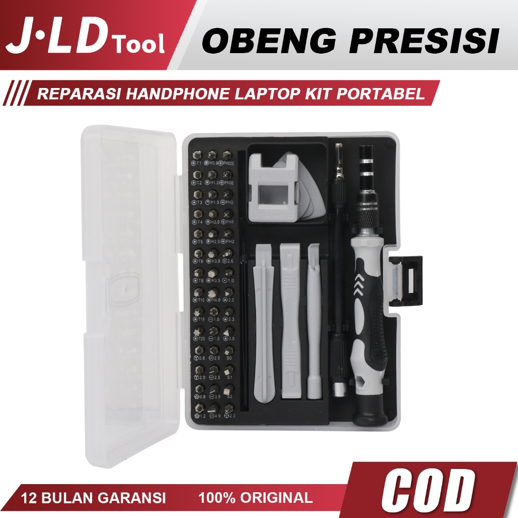 Jual JLD Obeng Hp Set 52-In-1 Magnet Precision Screwdriver Replaceable Bits Reparasi Handphone ...