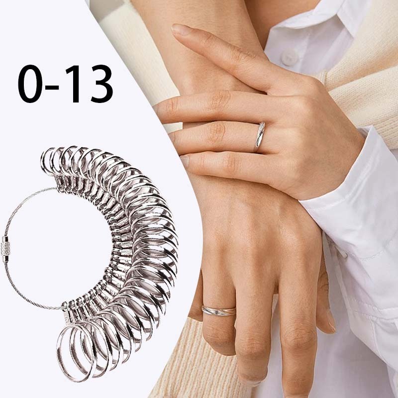 Jual Pengukur Cincin Jari Stainless Alat Ukur Cincin Jari Ring Sizer US ...