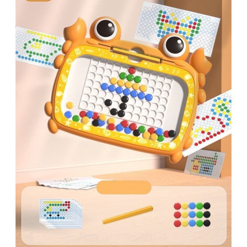 Jual Mainan Anak CRAB MAGNETIC SKETCHPAD Papan Sketsa Magnetik Kepiting ...