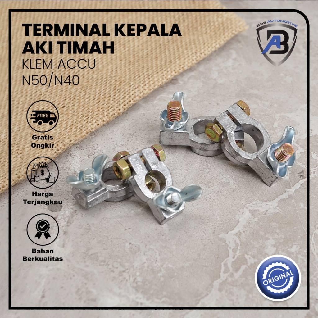Jual Terminal Kepala Aki / Klem Accu Timah N40 / N50 / N70 Universal ...