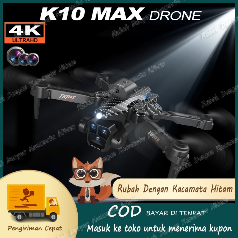 Jual K10MAX Drone Fotografi Udara Definisi Tinggi Tiga Kamera Empat Arah Cerdas Penghindar ...