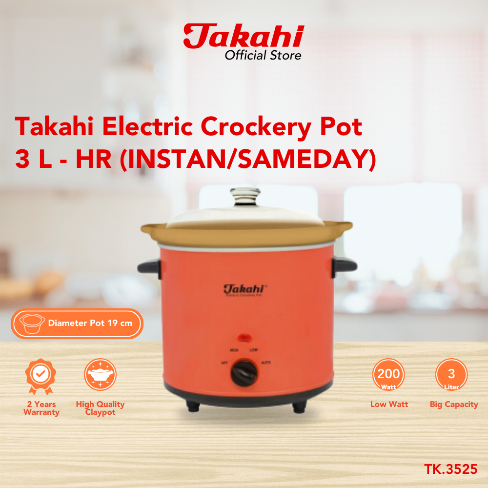 Jual Takahi Electric Crockery Pot 3 Liter | (INSTANT/SAMEDAY) | Slow ...
