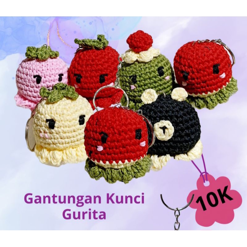 Jual Octopus Amigurumi || Rajut || Keychain | Shopee Indonesia