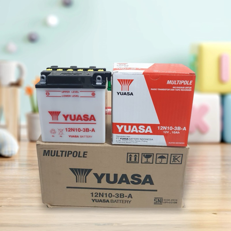 Jual AKI / ACCU YUASA 12N10-3B ( BASAH ) 12V - 10AH / 12 VOLT - 10 AMPERE ( MERCY / VESPA ...