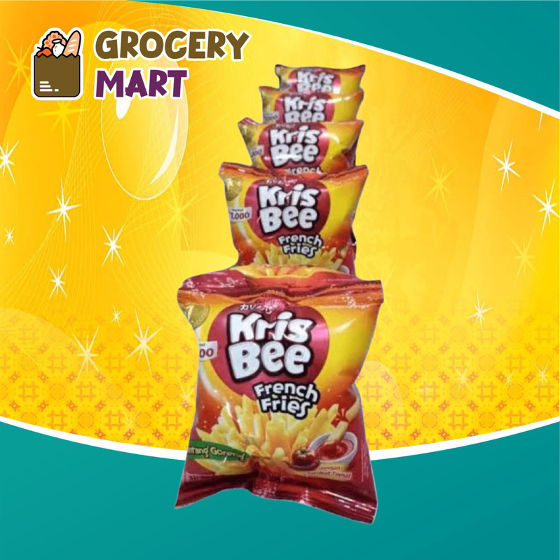 Jual (RENCENG) Kris Bee French Fries Chiki Kentang Goreng 9gr 10 ...