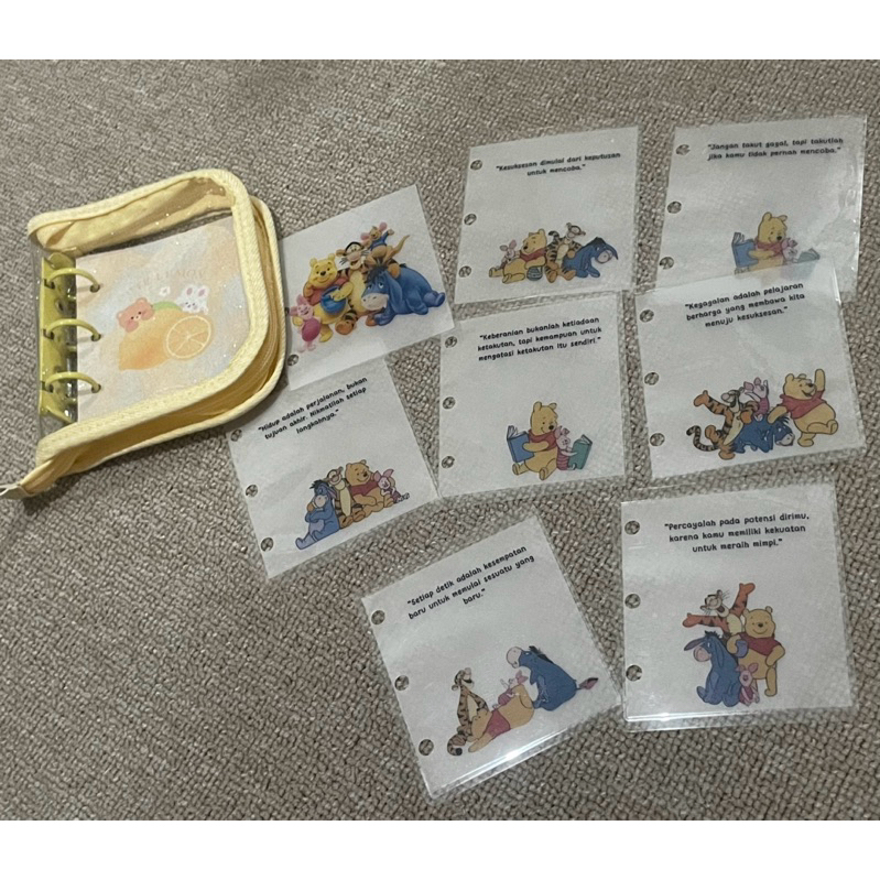 Jual Binder a8 zipper 3 ring mini Envelope savings challenge binder ...