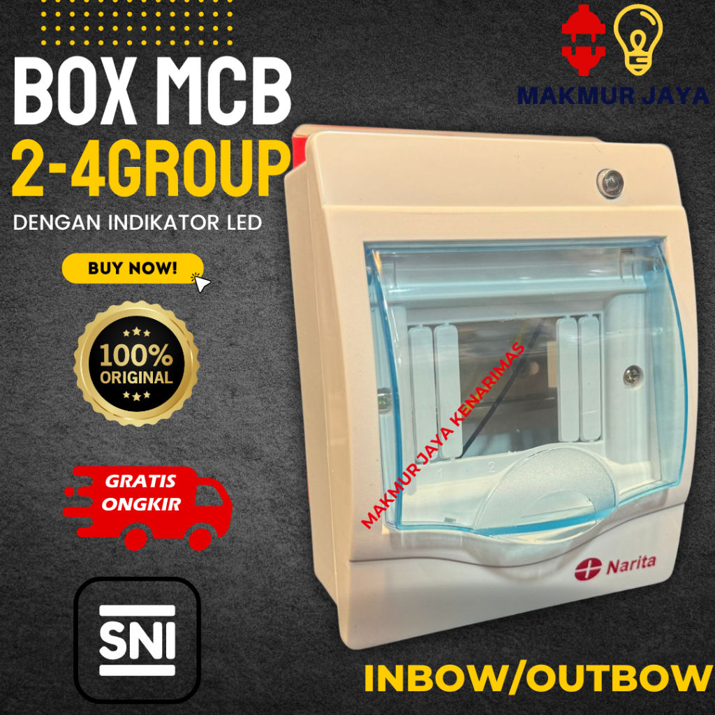 Jual BOX MCB 2-4 G GRUP INDIKATOR LED IB OB / BOX MCB 4 Group 2 Group ...