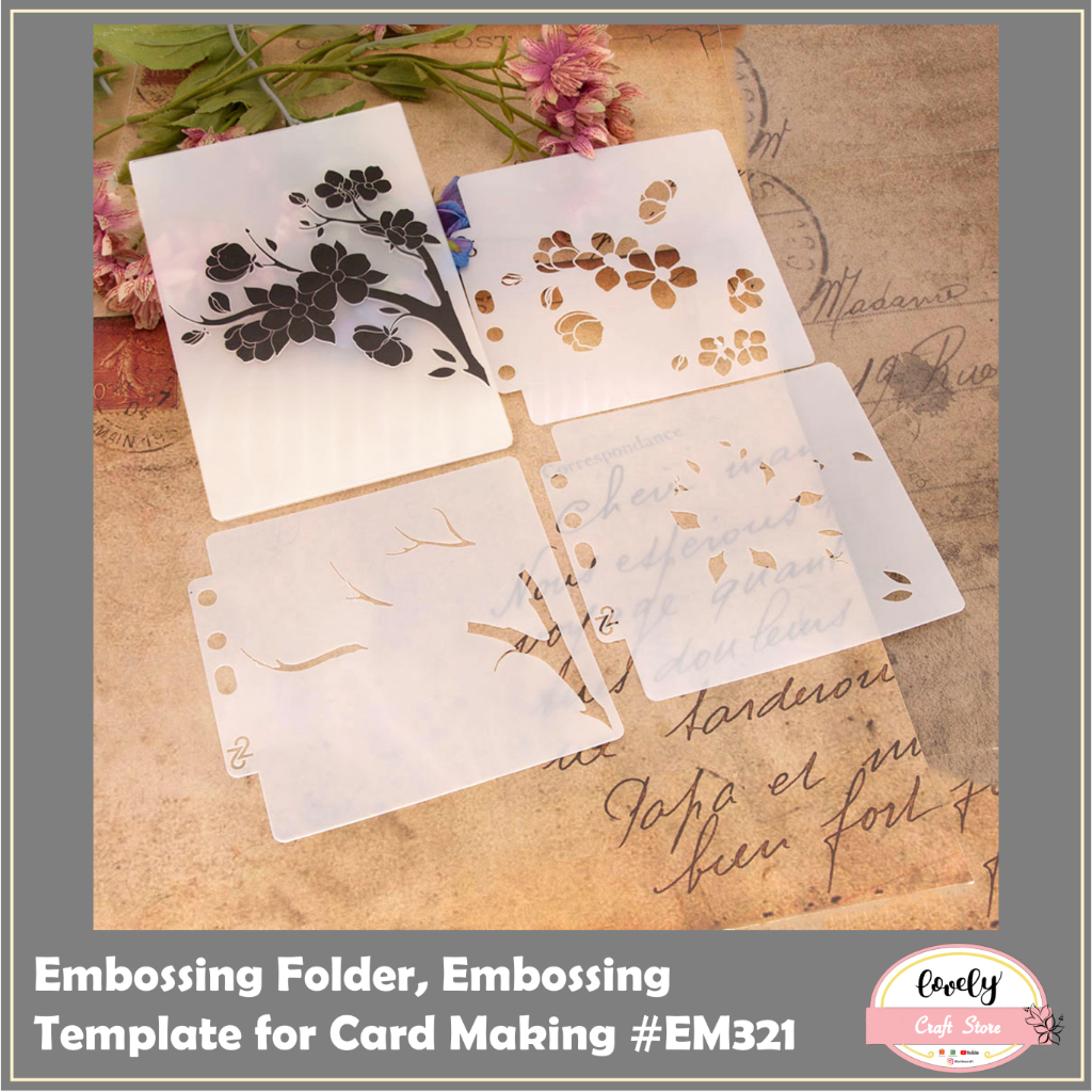 Jual LovelyCraftStore | Embossing Folders Flower Embossing Templates ...