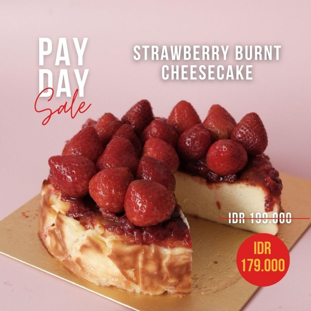 Jual STRAWBERRY BURNT CHEESECAKE - Birthday Cake / Kue Keju / Hampers ...