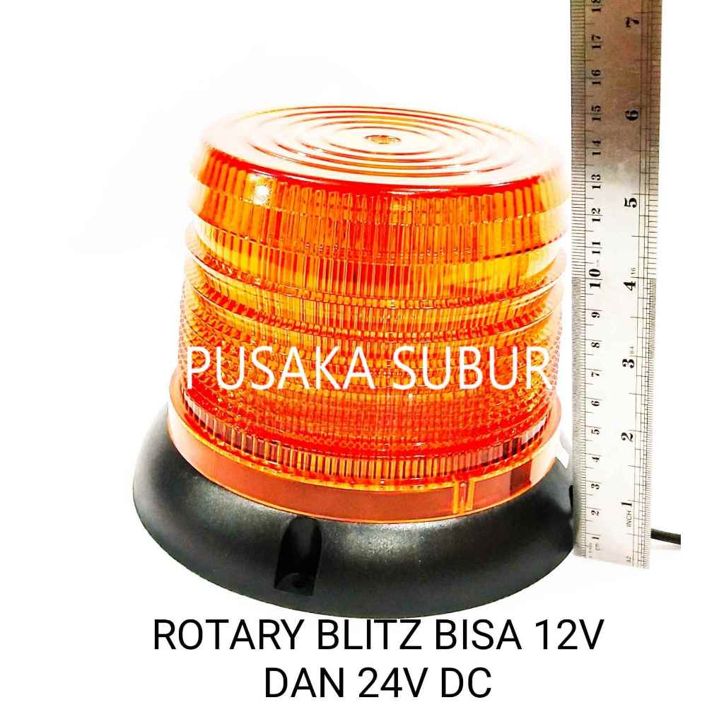 Jual LAMPU ROTARY BLITZ WARNING LIGHT KUNING 12V SAMPAI 24V TRUCK TRUK ...
