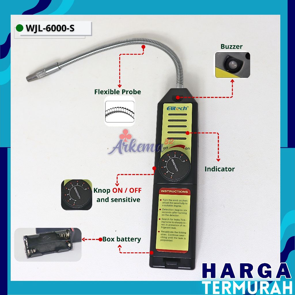 Jual HALOGEN LEAK DETECTOR WJL 6000 LEAK DETECTOR ELITECH / HALOGEN ...