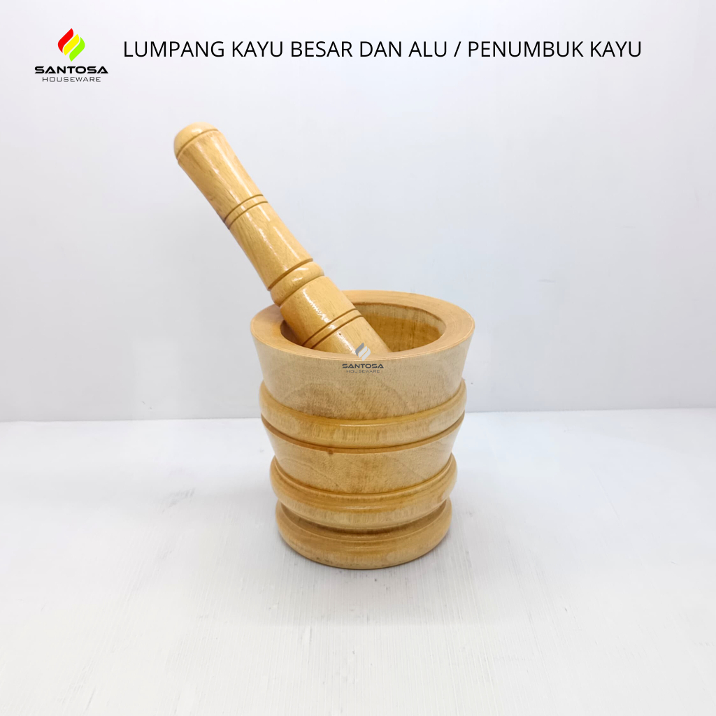 Jual Lumpang Kayu Besar dan Alu / Penumbuk Kayu | Shopee Indonesia