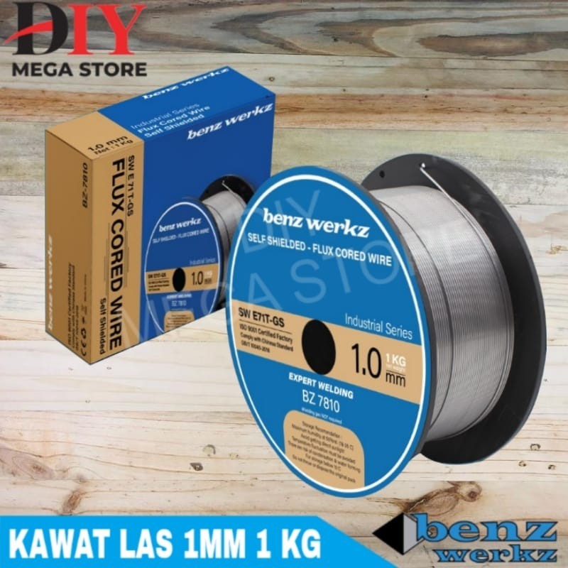 Jual BENZ WERKZ Kawat Las Mig 0.8MM 1MM 1KG Flux Cored Wire NON CO2 Kawat Las Mesin Las MIG ...