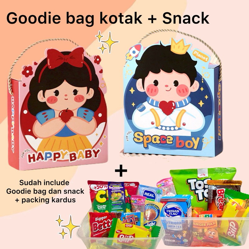 Jual Goodiebag Tas Cantik + isian Snack termasuk isian snack/ Goodiebag ...