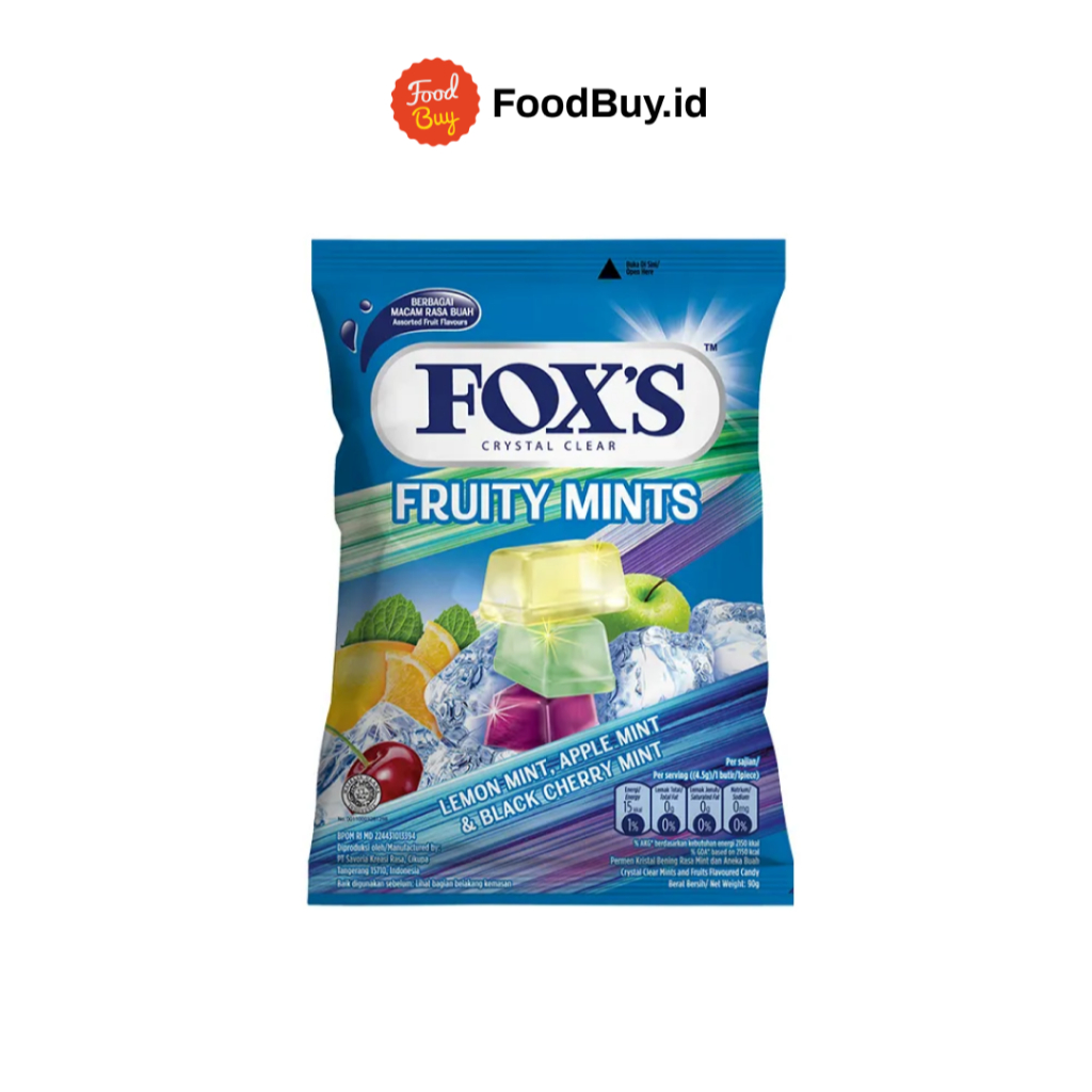 Jual FOX'S Fruity Mints Permen Oval Bag 90gr | Shopee Indonesia