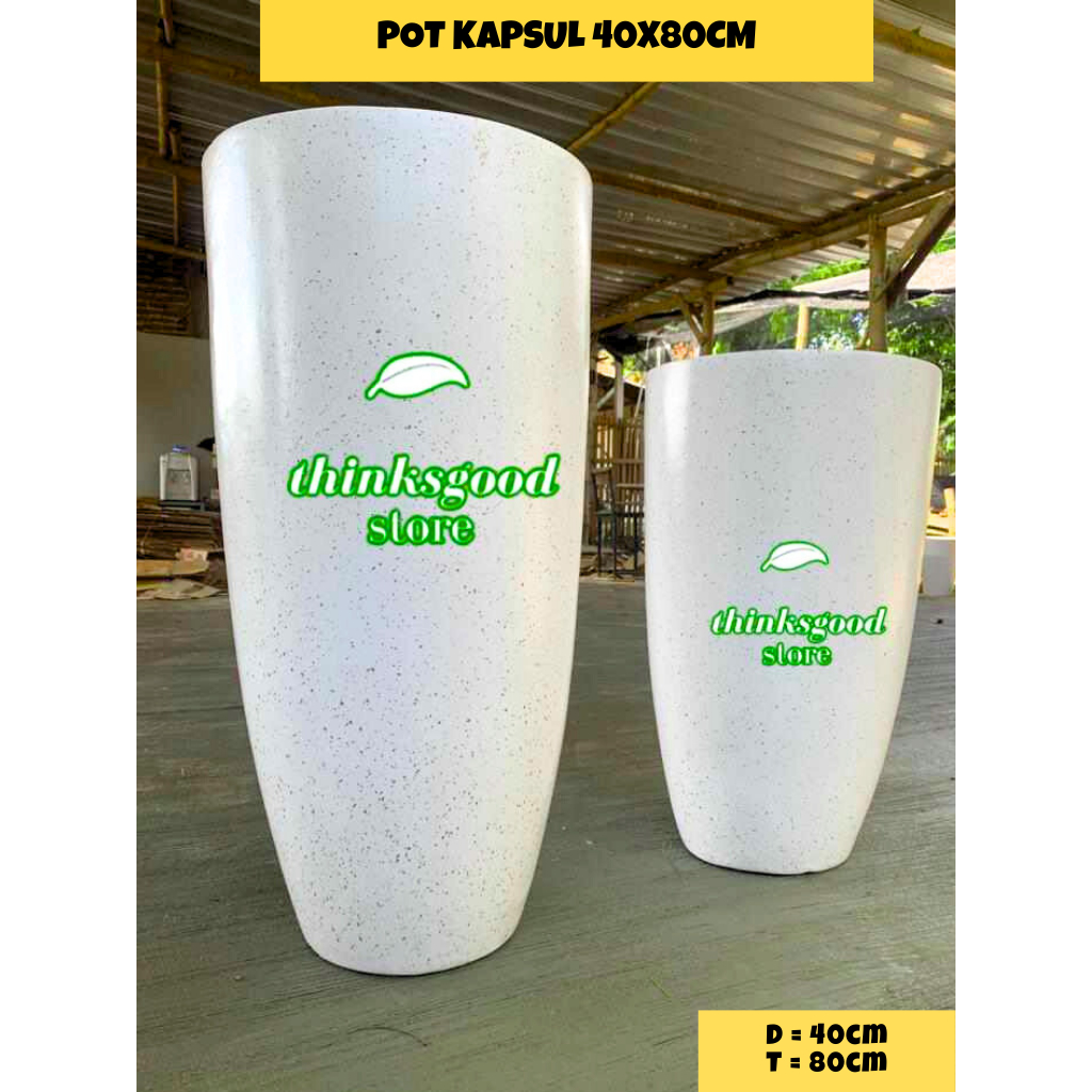 Jual POT BUNGA DAN TANAMAN JUMBO SEMEN TERASO MODEL KAPSUL 40X80 ...