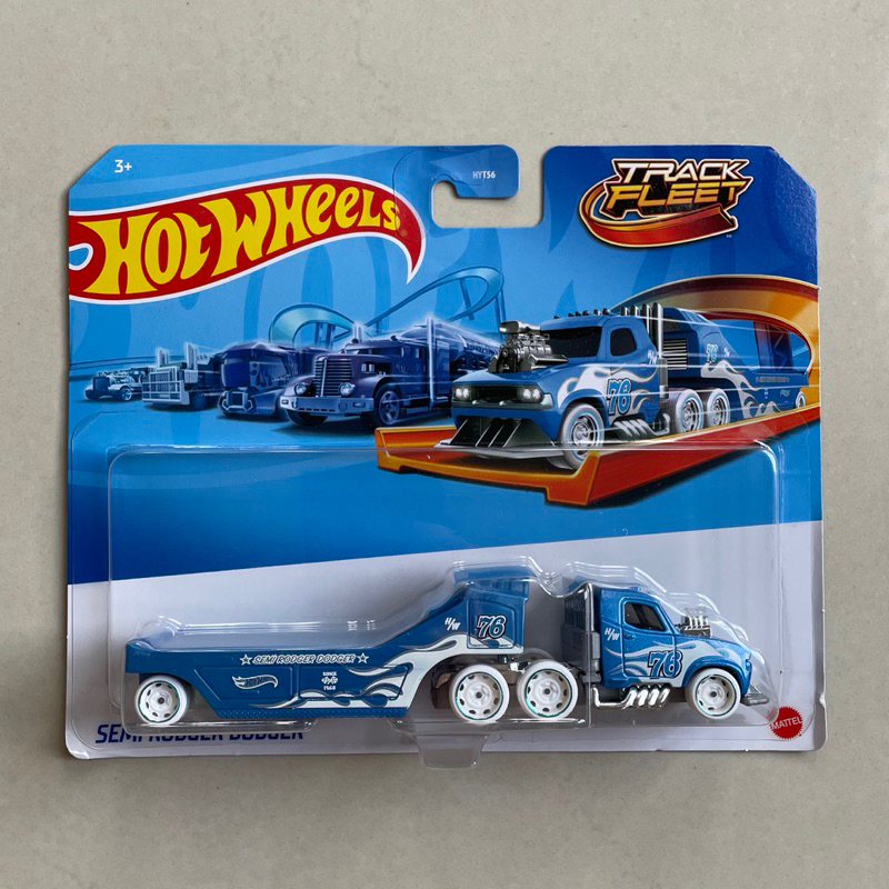 Jual Hot Wheels Semi Rodger Dodger Truck Trailer Track Fleet Star ...