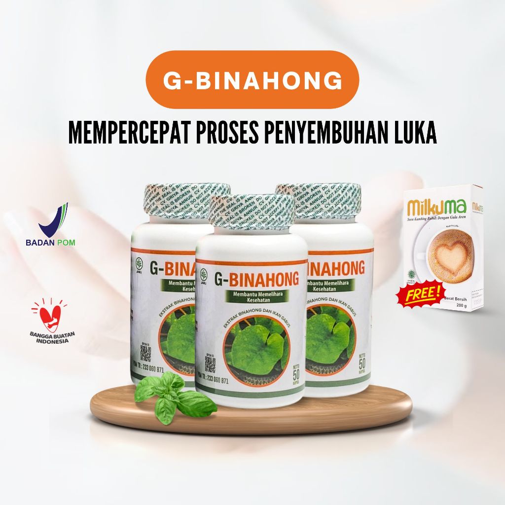 Jual Paket G Binahong - Plus Ekstrak Ikan Gabus 50 Kapsul BPOM Original | Shopee Indonesia